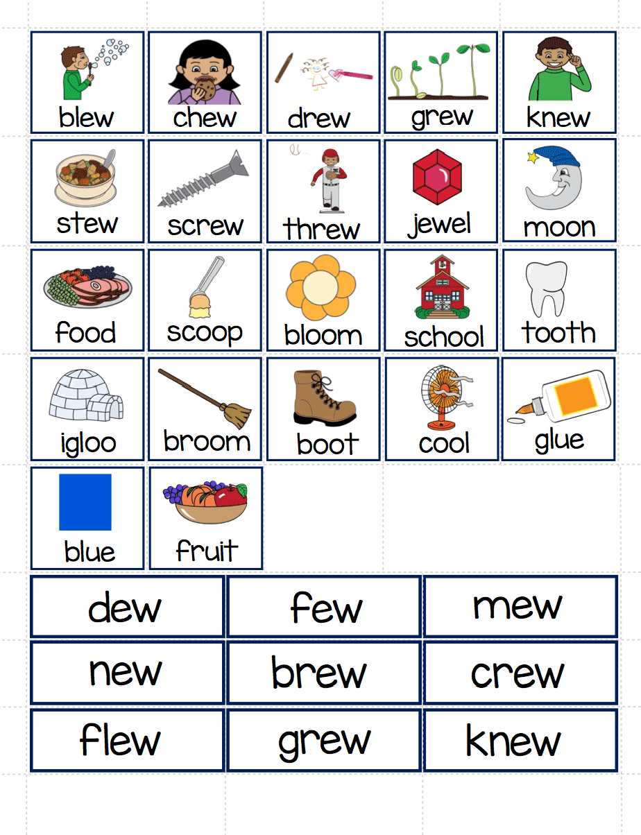 Ew Oo Ue Ui File Folder Word Sort Make Take Teach